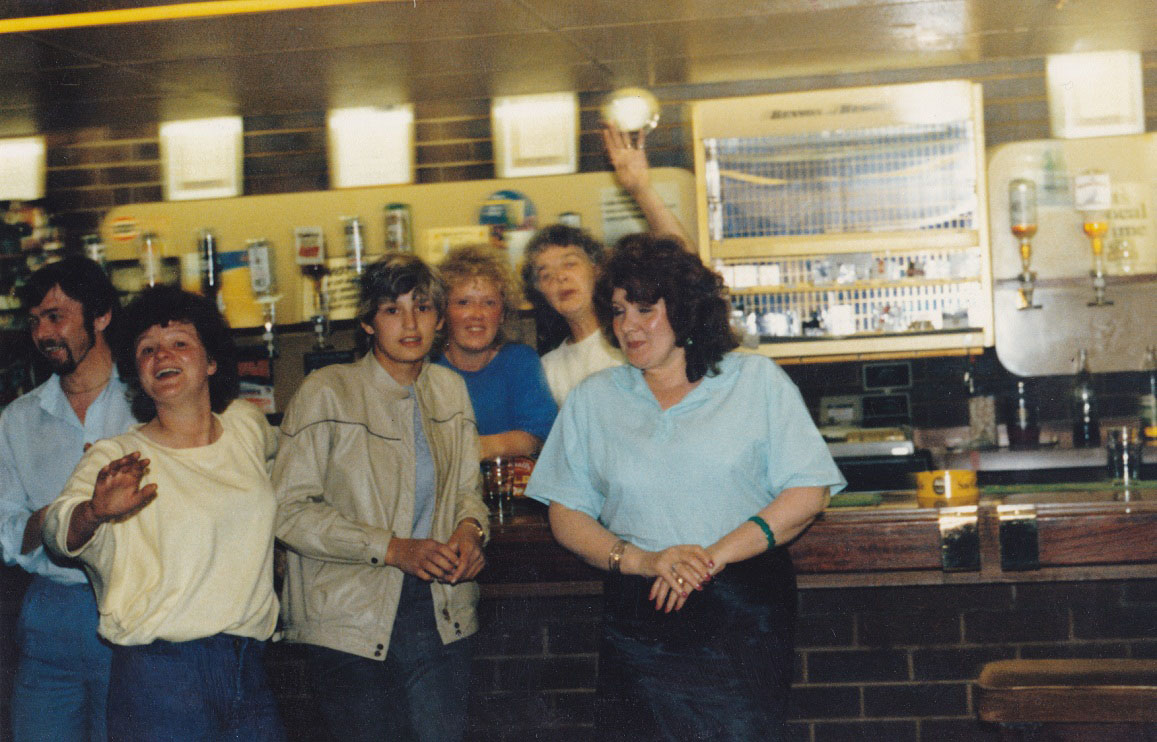 Vonda York, Debbie Swindells, Julie Bolland, May Gemmell, Pat York on a ...